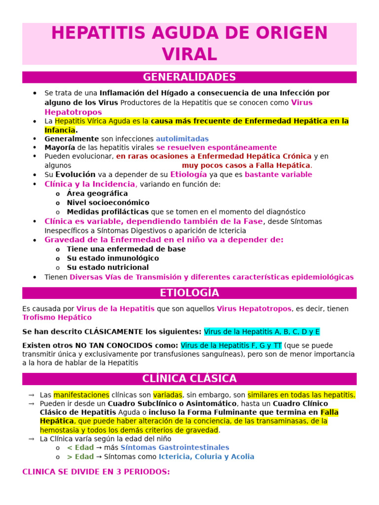 Hepatitis Aguda Infantil: Causas y Síntomas | PDF | Hepatitis | Virus