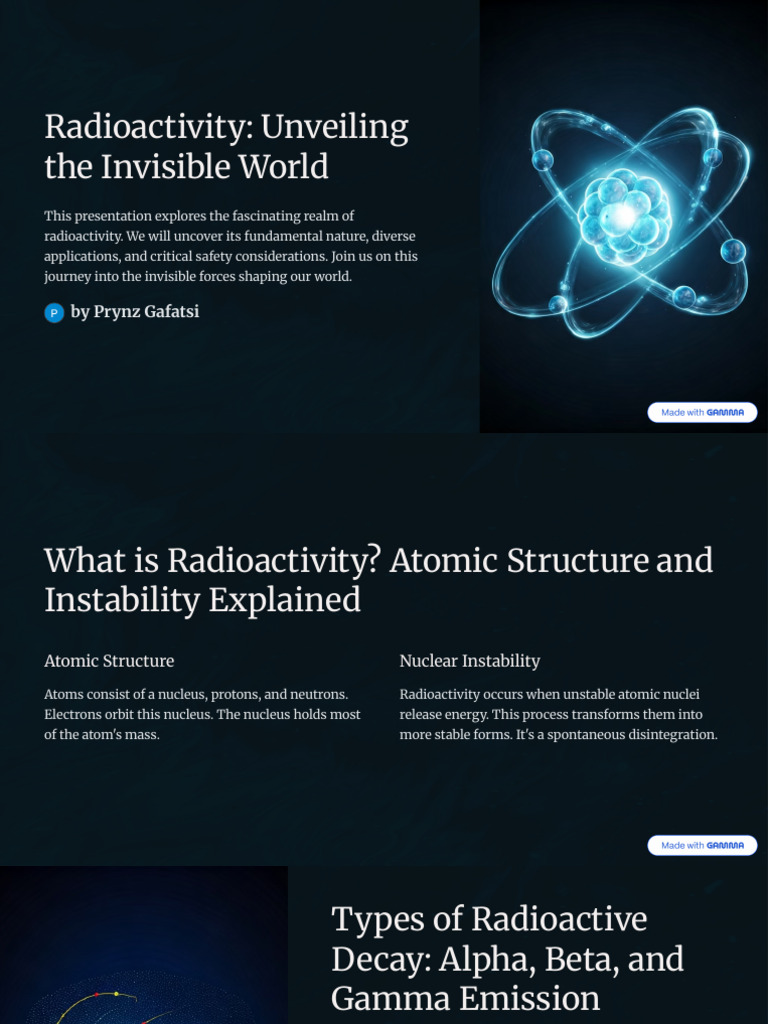 Radioactivity Unveiling The Invisible World | PDF