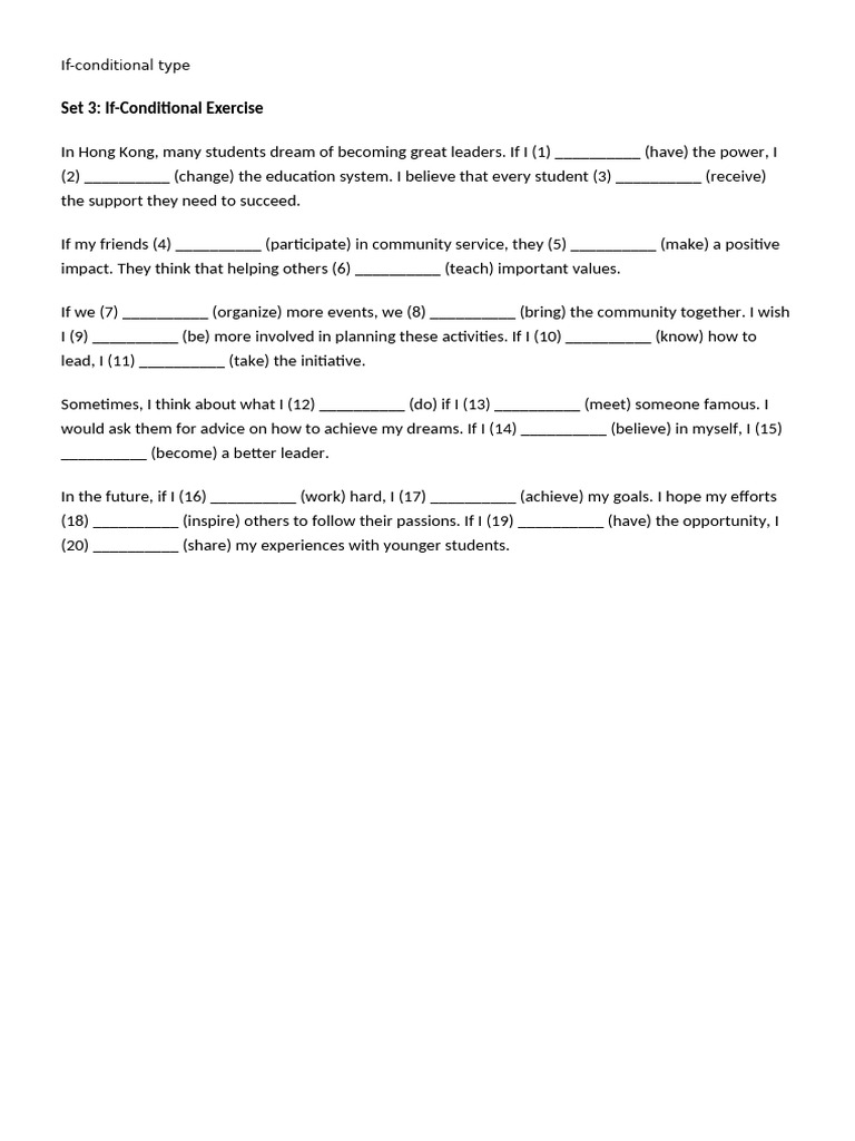 Eng S2 - If Conditional 中中 PGT Version x20 - Ex3 | PDF