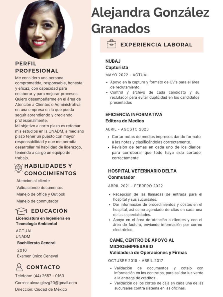 CV Alejandra González 2024 | PDF
