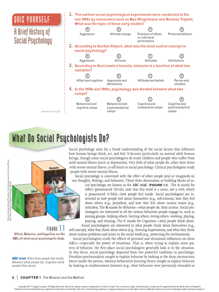 Baumeister Chapter 1 Part | PDF | Psychology | Social Psychology