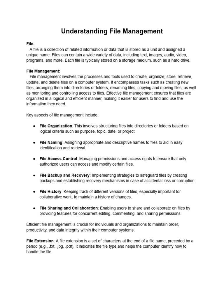 Understanding File Management | PDF | Computer File | Directory (Computing)