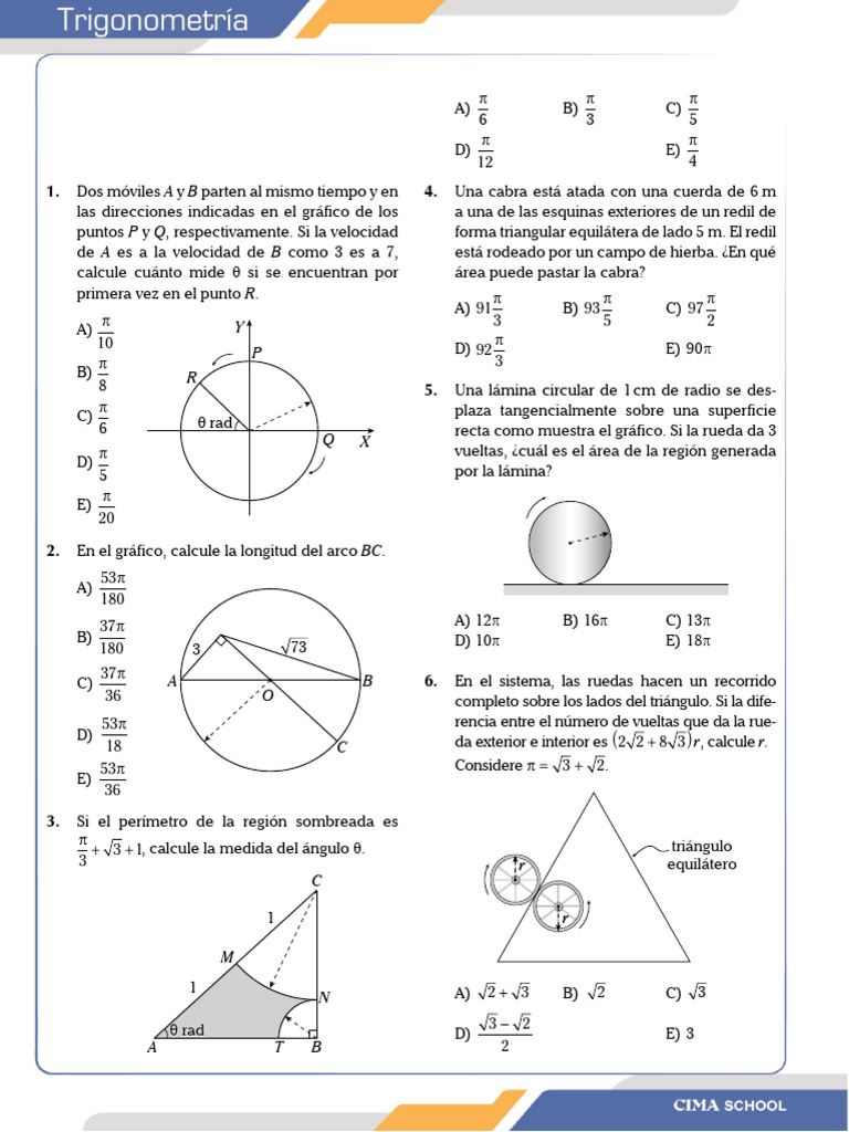 Material Adicional Sector y Longitud de Arco Quinto 01 | PDF ...