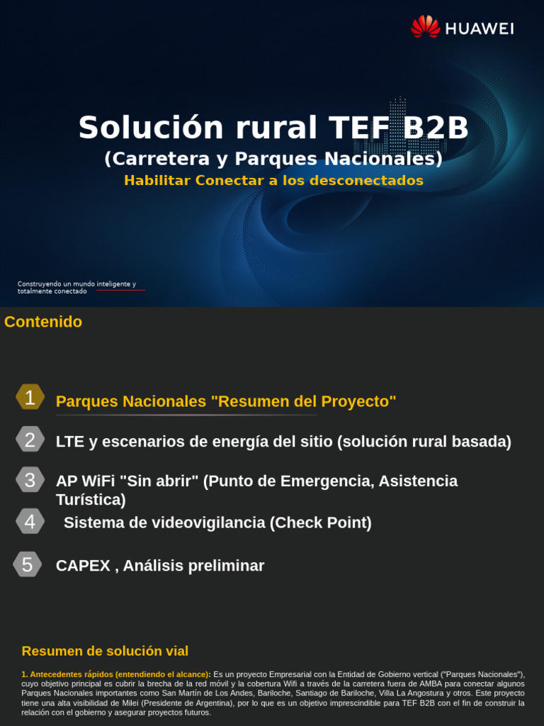 Español 20 Paginasl Short Short HLD TLF B2B Rural Solution For ARG High Way Coverage Project v1 ...