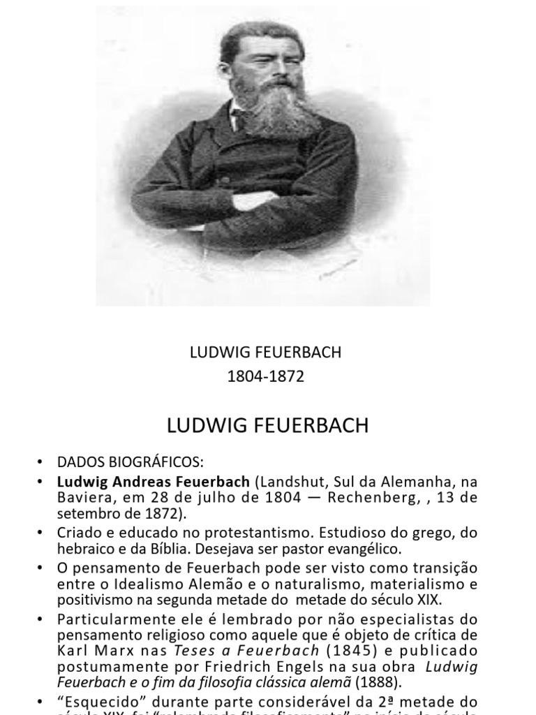 Feuerbach - Slide | PDF | Karl Marx