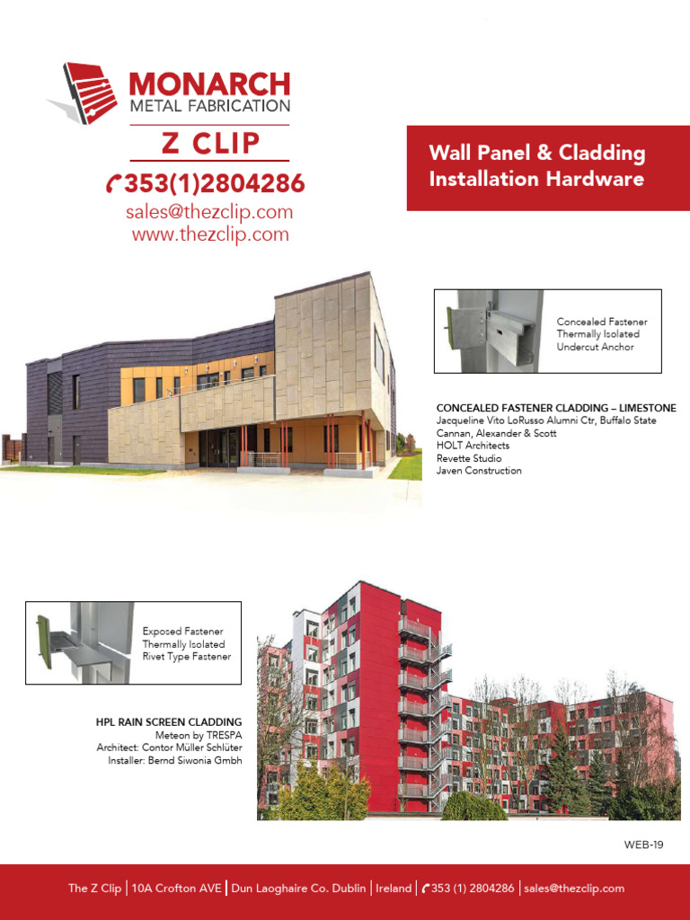 Monarch Z Clips Installation Guide | PDF | Screw | Stainless Steel