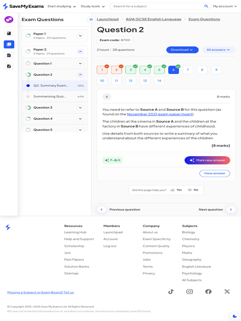 Question 2 AQA GCSE English Language Exam Questions & Answers 2015 (PDF ...
