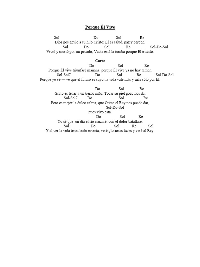 Porque Él Vive PDF | PDF