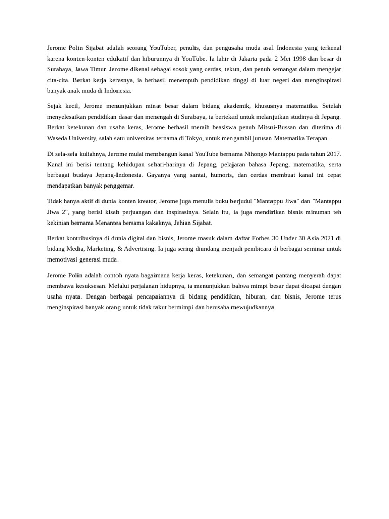 Biografi Jerome | PDF