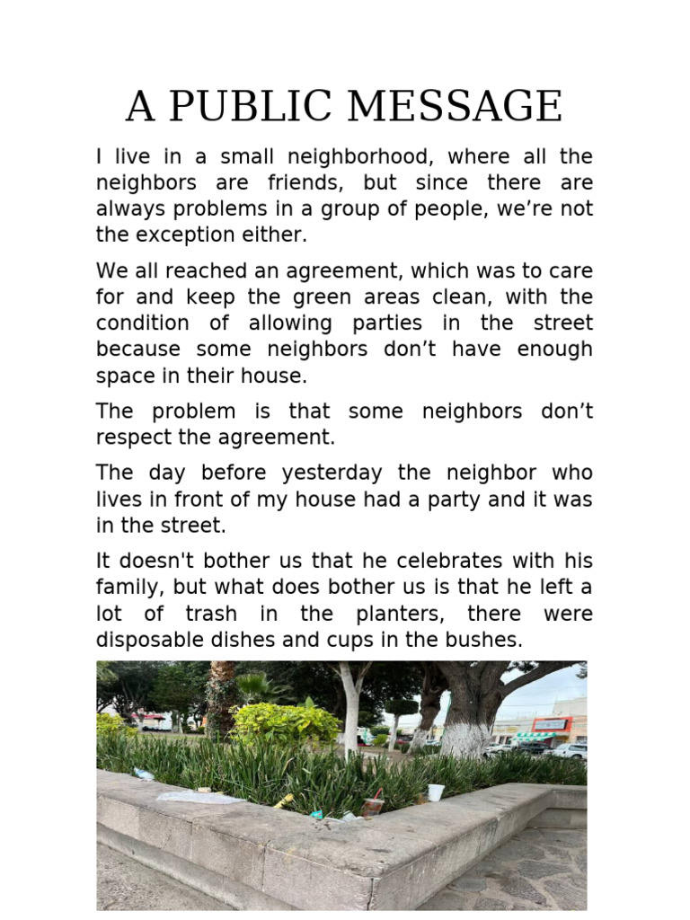 A Public Message. | PDF