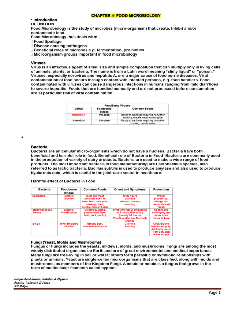 Chapter 4 - Food Microbiology | PDF | Microorganism | Foods