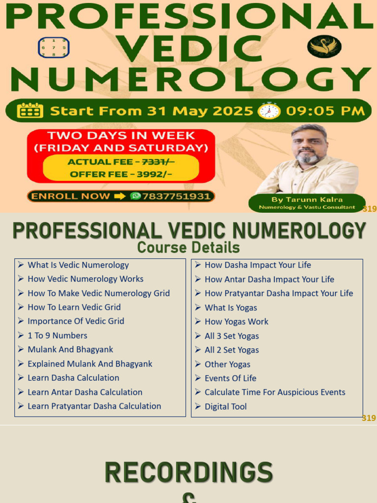 Vedic Numerology Details | PDF