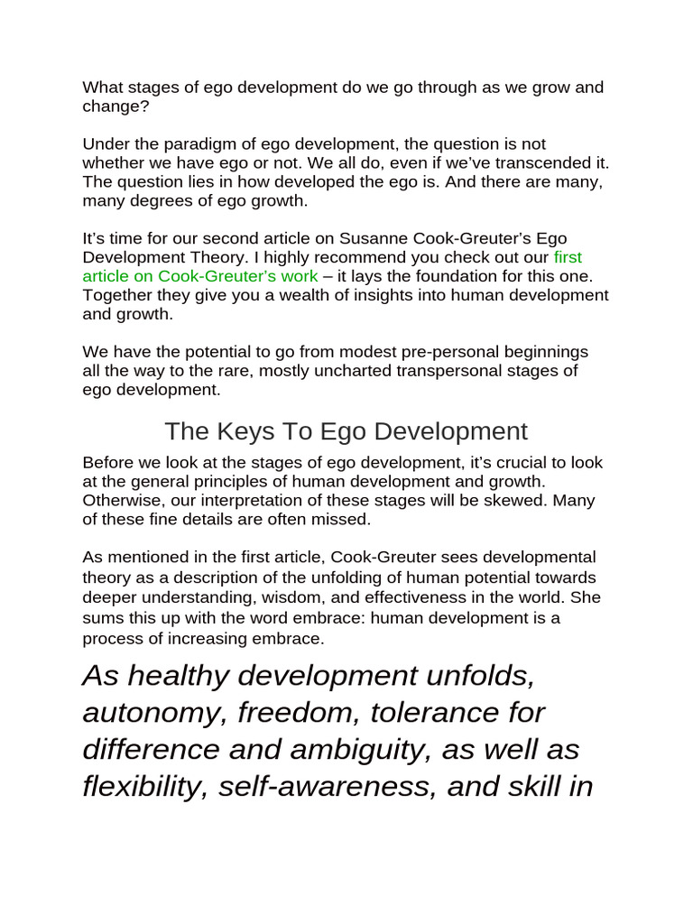 What Stages of Ego Development Do We Go Through As We Grow and Change ...