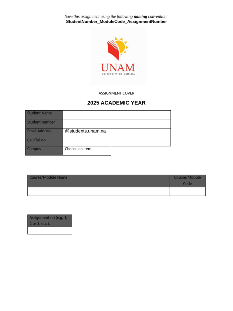 2025 Assignment Cover Template Pdf 8082