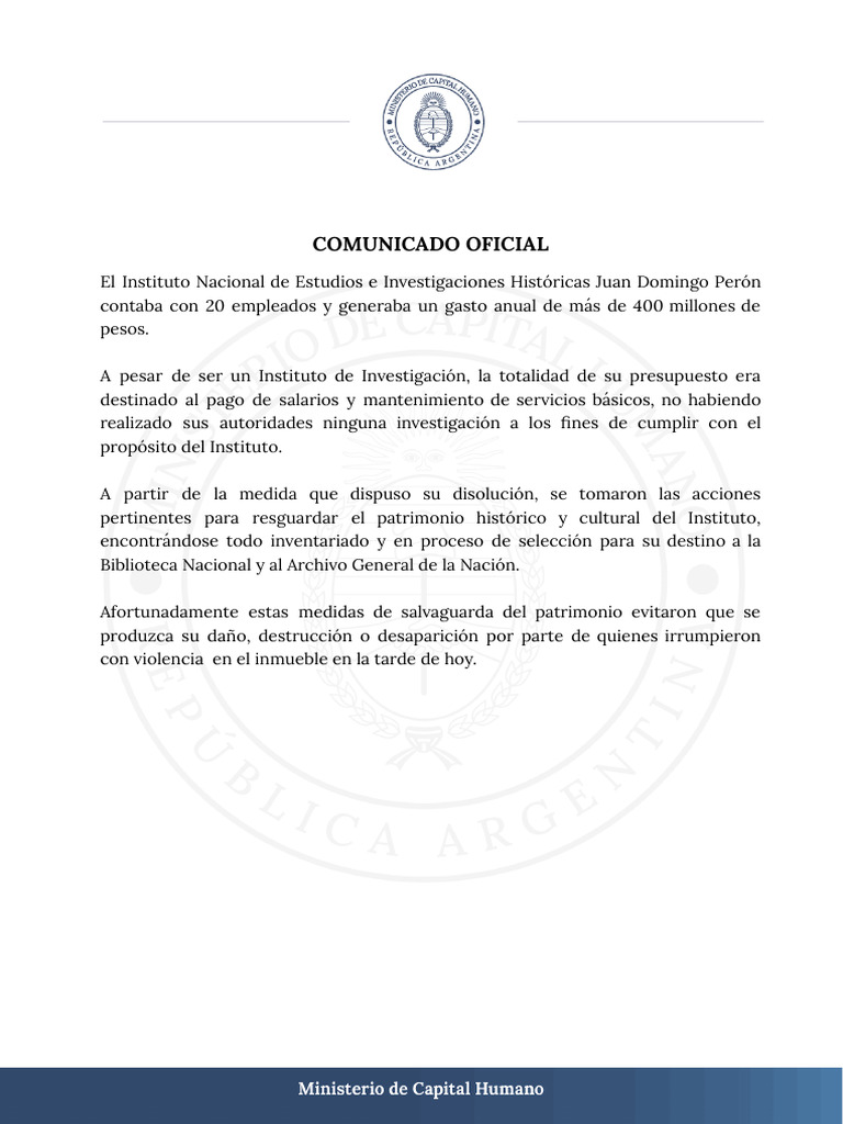Comunicado Oficial | PDF