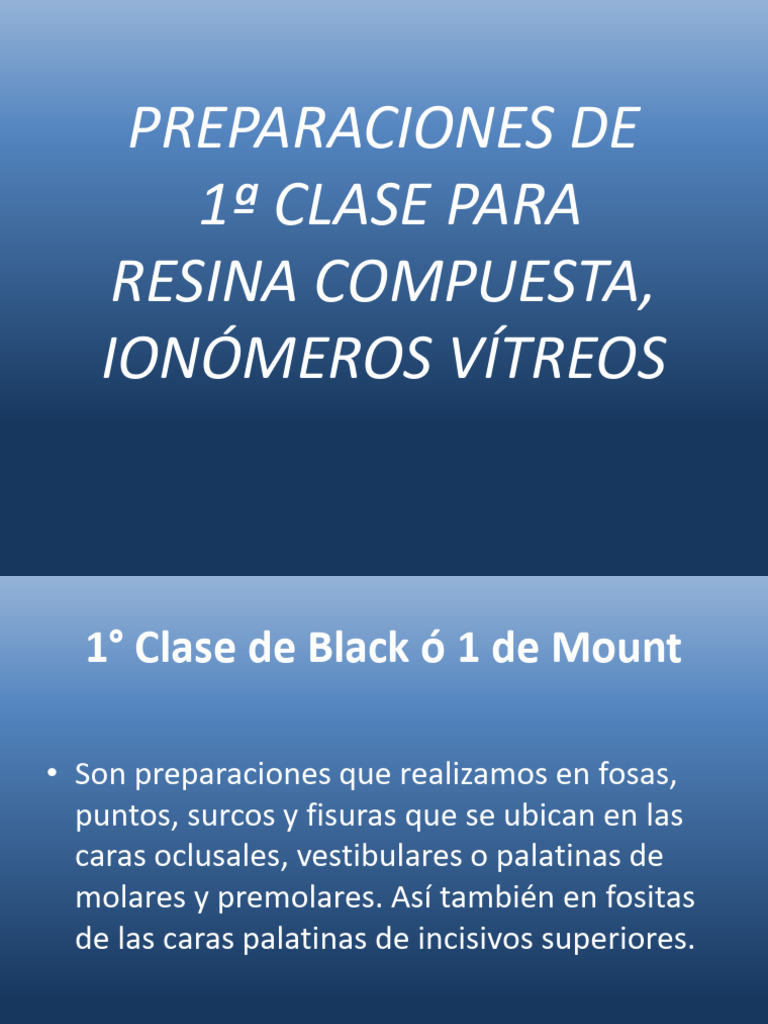1 Clase Resina Compuesta. JUANpptx | PDF | Ramas de Odontología ...