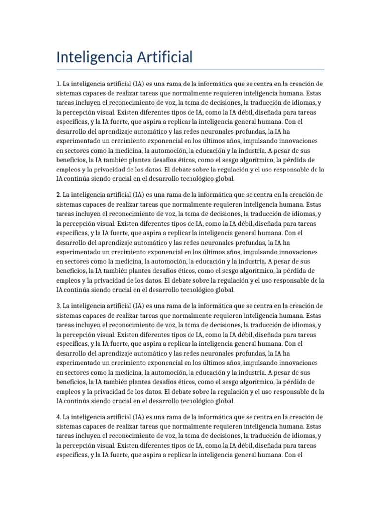 Inteligencia Artificial | PDF | Inteligencia artificial | Inteligencia (IA) y semántica