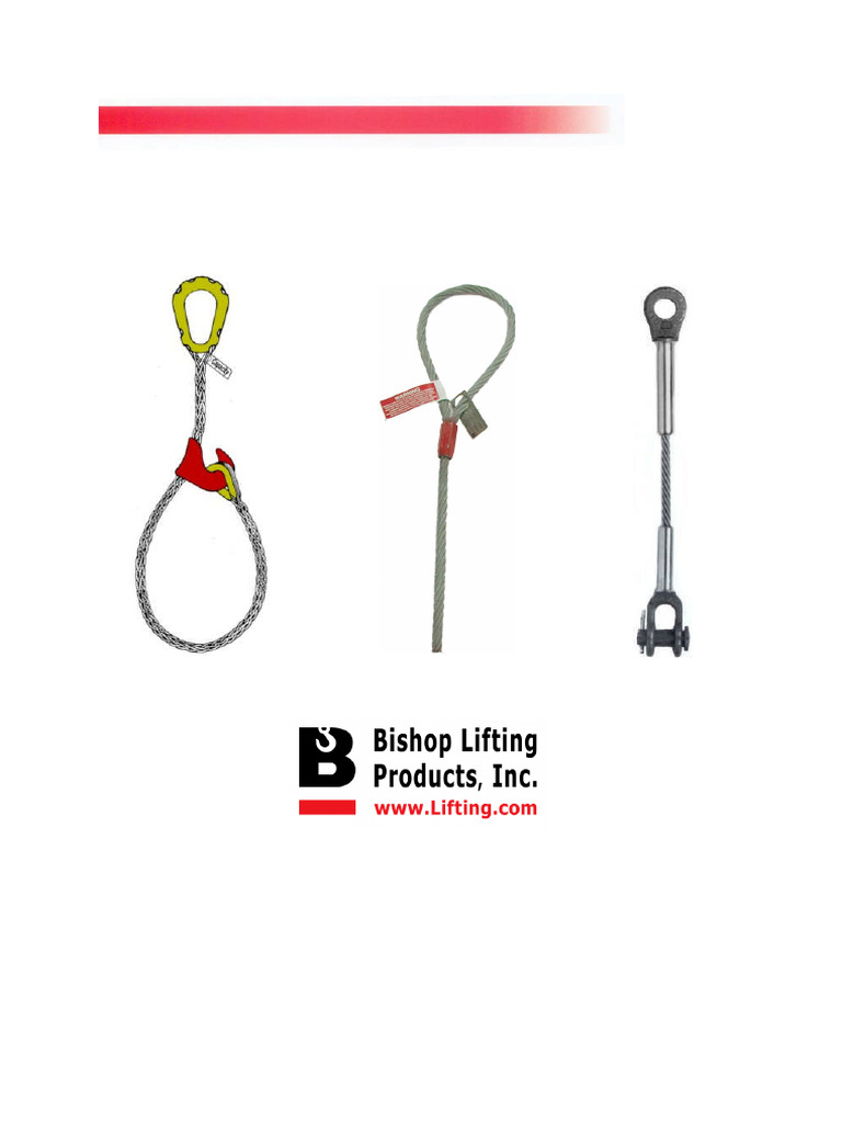 Wire Rope Slings Specifications Guide | PDF | Wire | Manufactured Goods