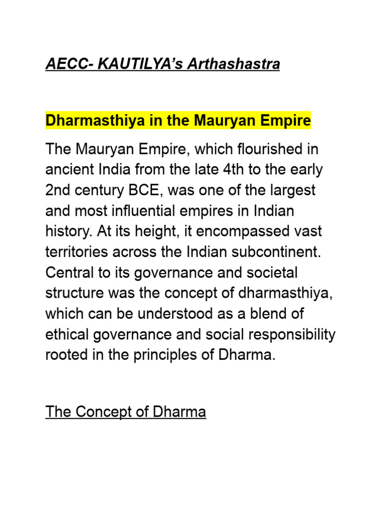Aecc - Kautilya's Arthashastra | PDF | Taxes | Ashoka