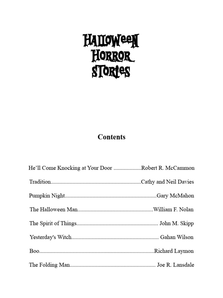 Halloween Horror Stories | PDF