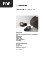 Sennheiser Momentum 4 User Manual | PDF | Headphones | Bluetooth