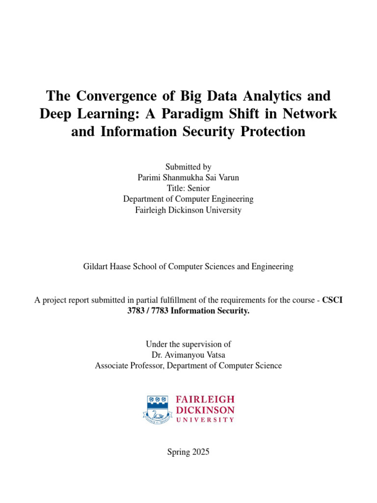Va The Convergence of Big Data Analytics and Deep Learning A Paradigm Shift in Network and ...