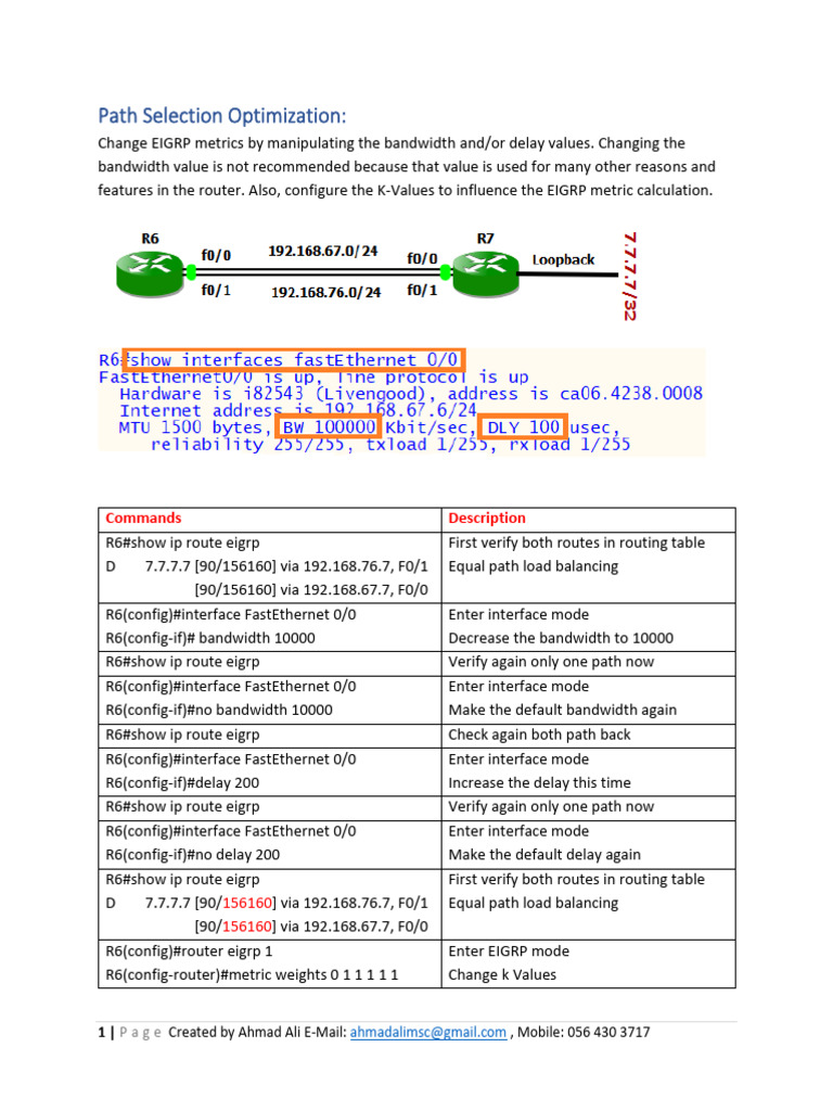 6 EIGRP Path+Selection+Optimization | PDF | Computer Architecture ...