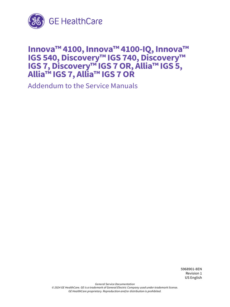 Innova 4100 4100-IQ IGS 540 Discovery IGS 740 7 7OR Allia IGS 5 7 - SM ...