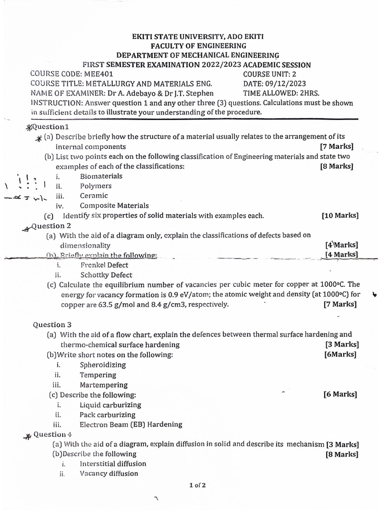 400L MEE Past Questions | PDF