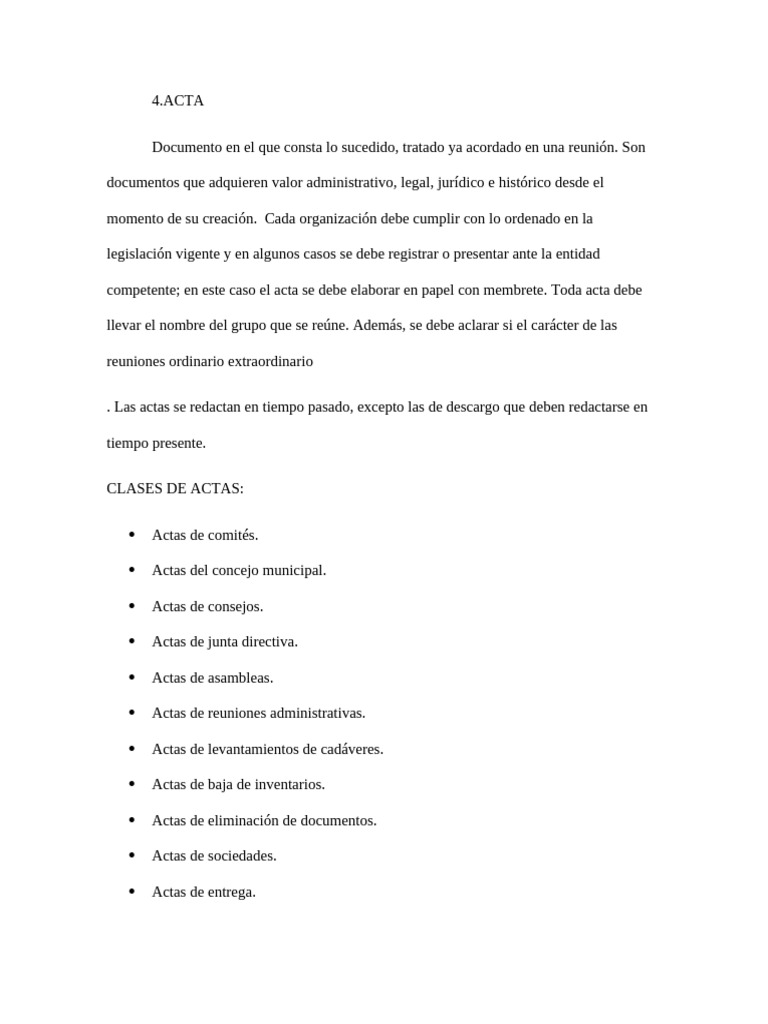 Ejemplo de Actas | PDF