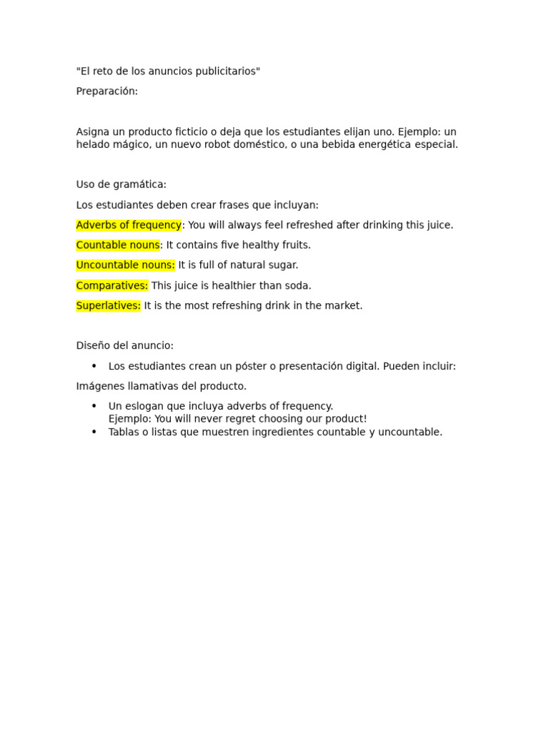 Reto de Anuncios Publicitarios Creativos | PDF