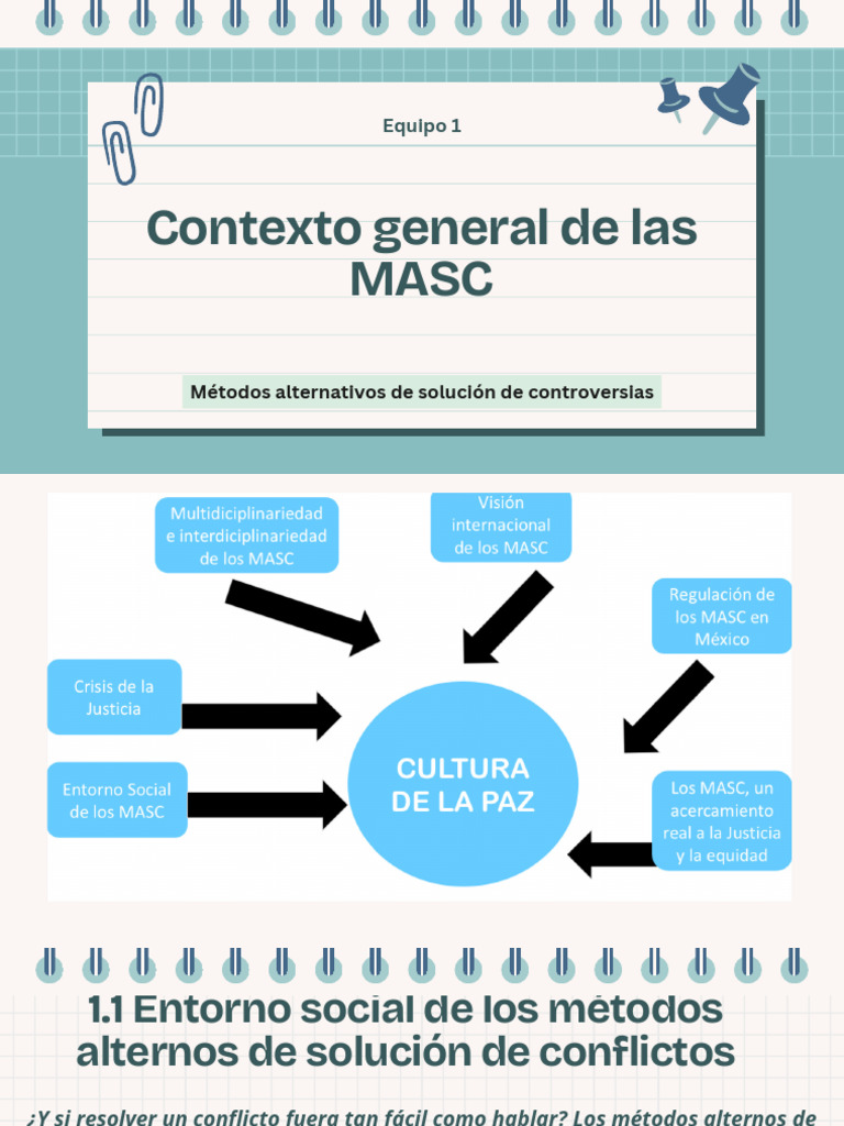 Equipo 1 MASC | PDF | Mediación | Conflicto (proceso)