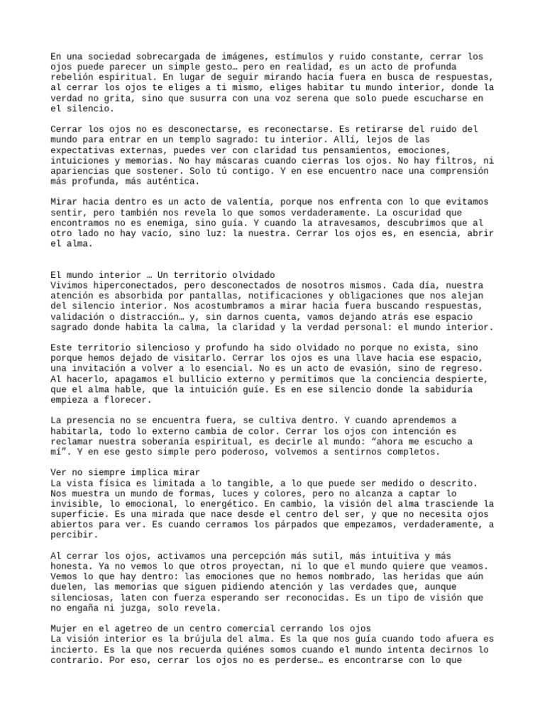 Yo Cierro Mis Ojos para Ver y Tú | PDF | Percepción | Verdad