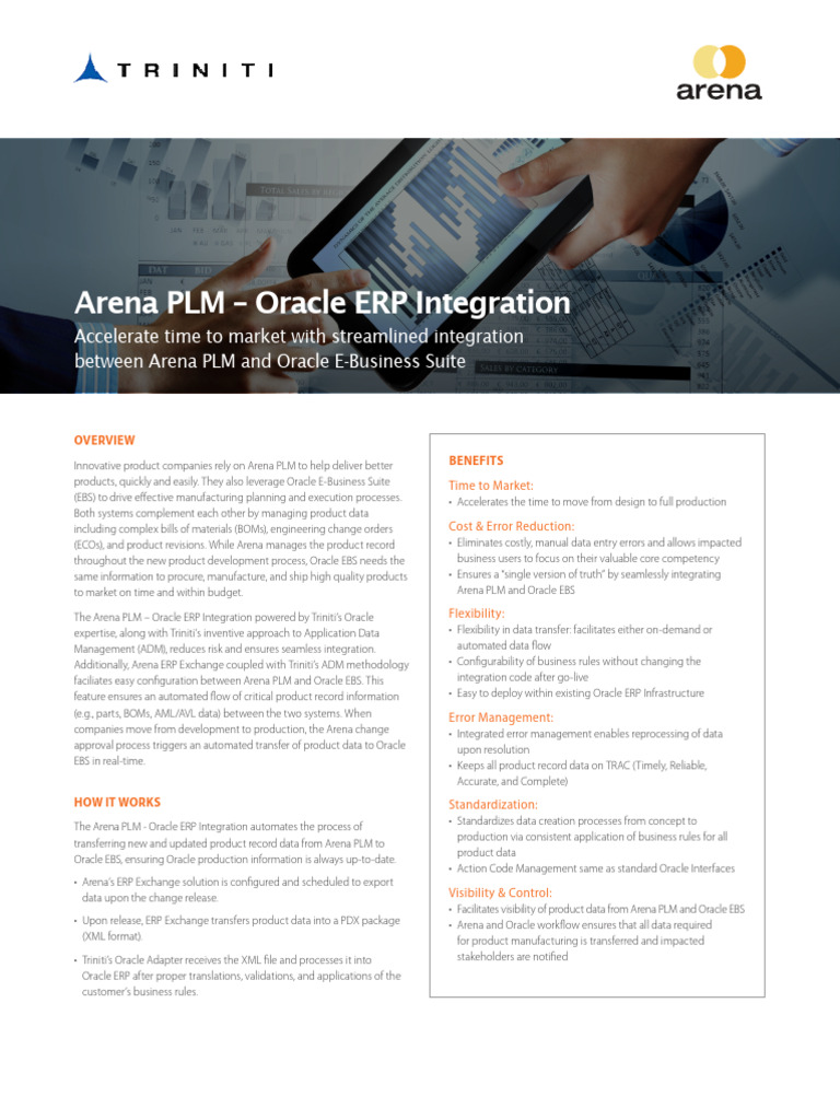 Arena Oracle ERP Integration | PDF | Enterprise Resource Planning ...