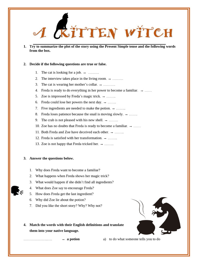 A Kitten Witch - Short Film Video - Halloween | PDF