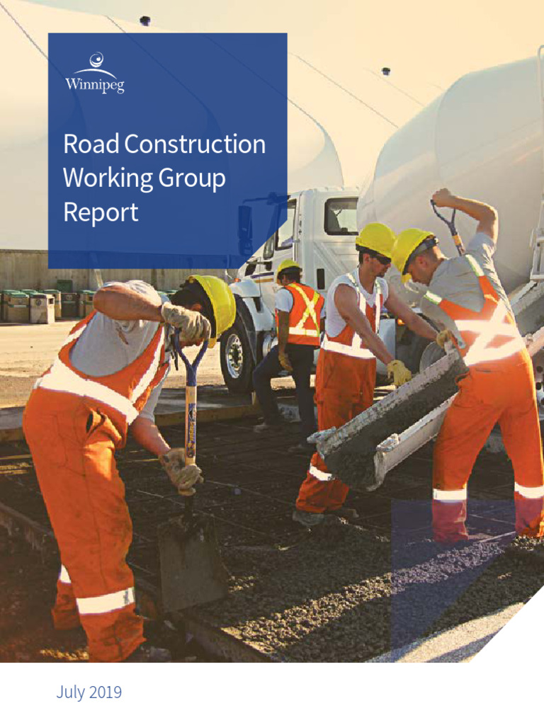Road Construction Working Group Final Report | PDF | Traffic | Road