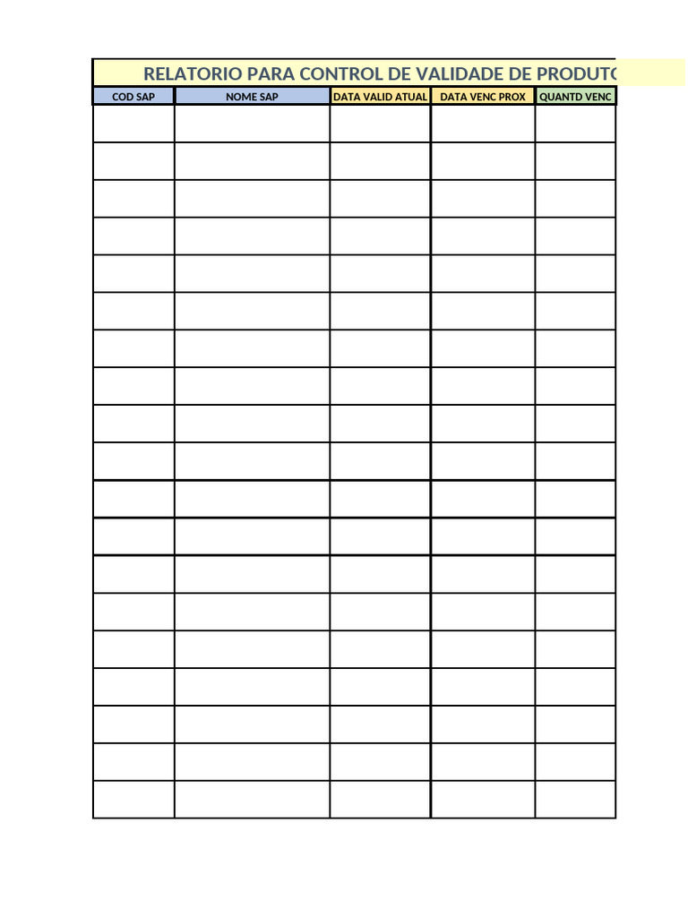 Relatorio de Abastecimento e Validade | PDF