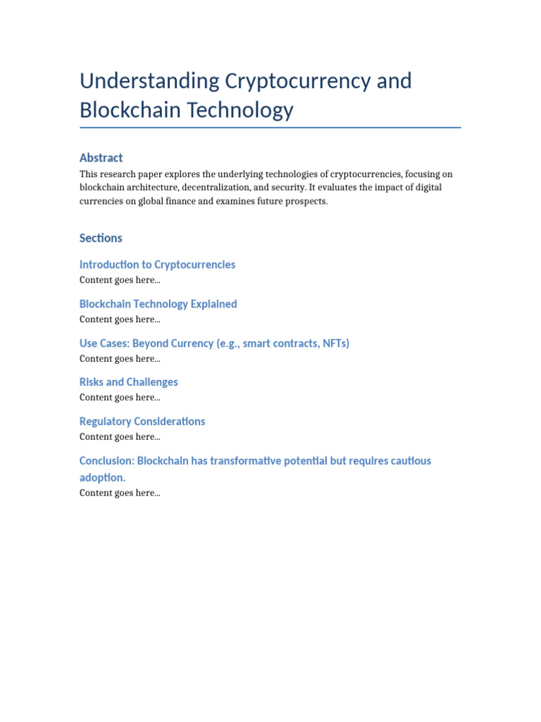 Understanding Cryptocurrency and Blockchain Technology | PDF