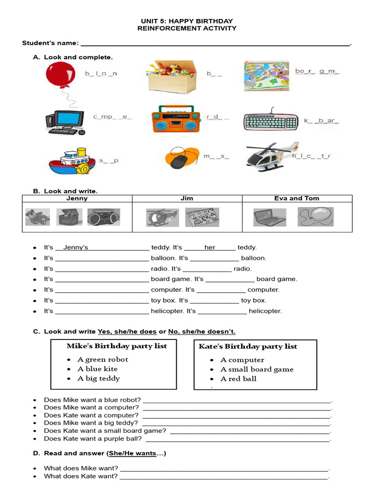 Unit 5 - Reinforcement Activity | PDF
