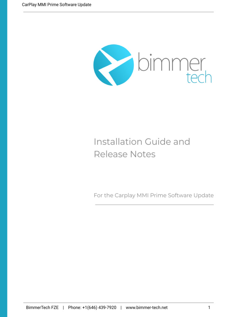 CarPlay MMI Prime WCPAA-BM12 Software Update | PDF | Smartphone | Android (Operating System)