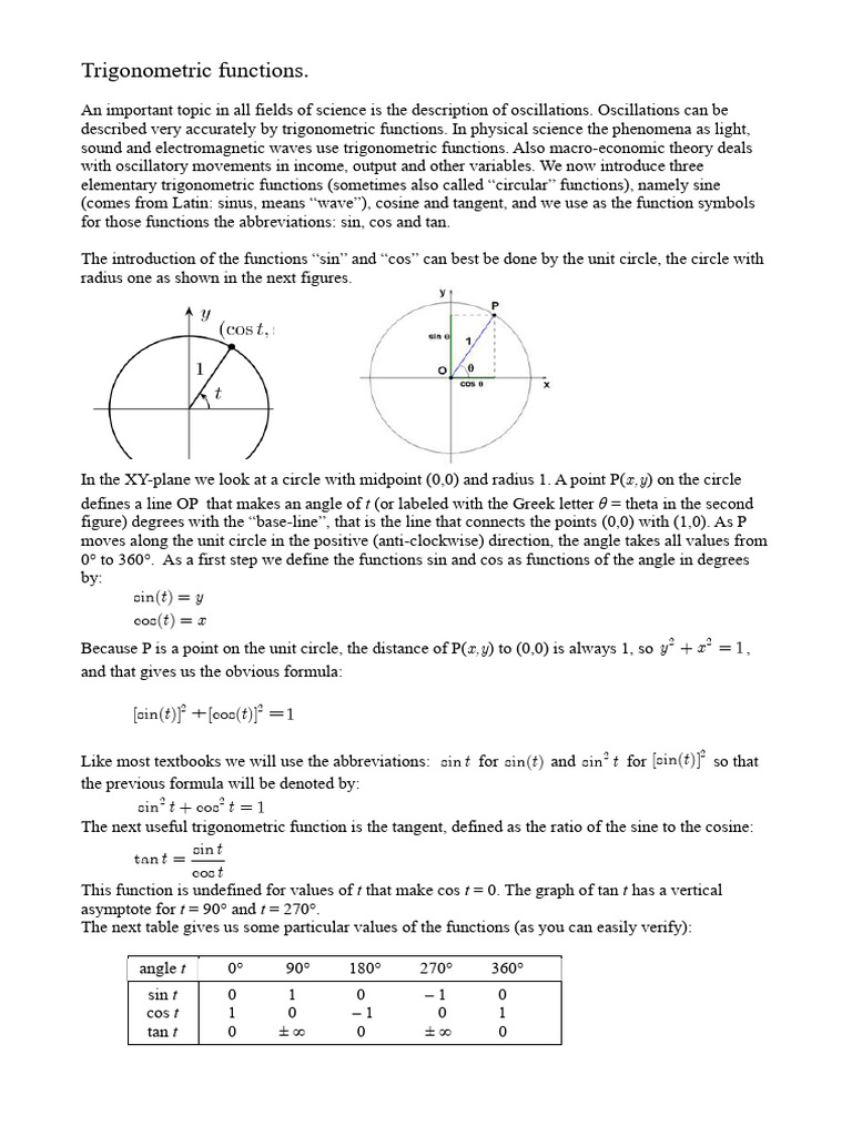 Additional Reader On Trigonometry | PDF | Trigonometric Functions ...