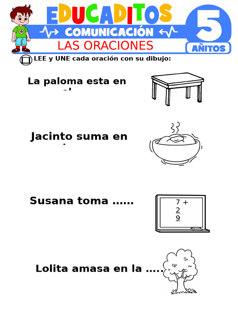 Oraciones Sencillas para Niños | PDF