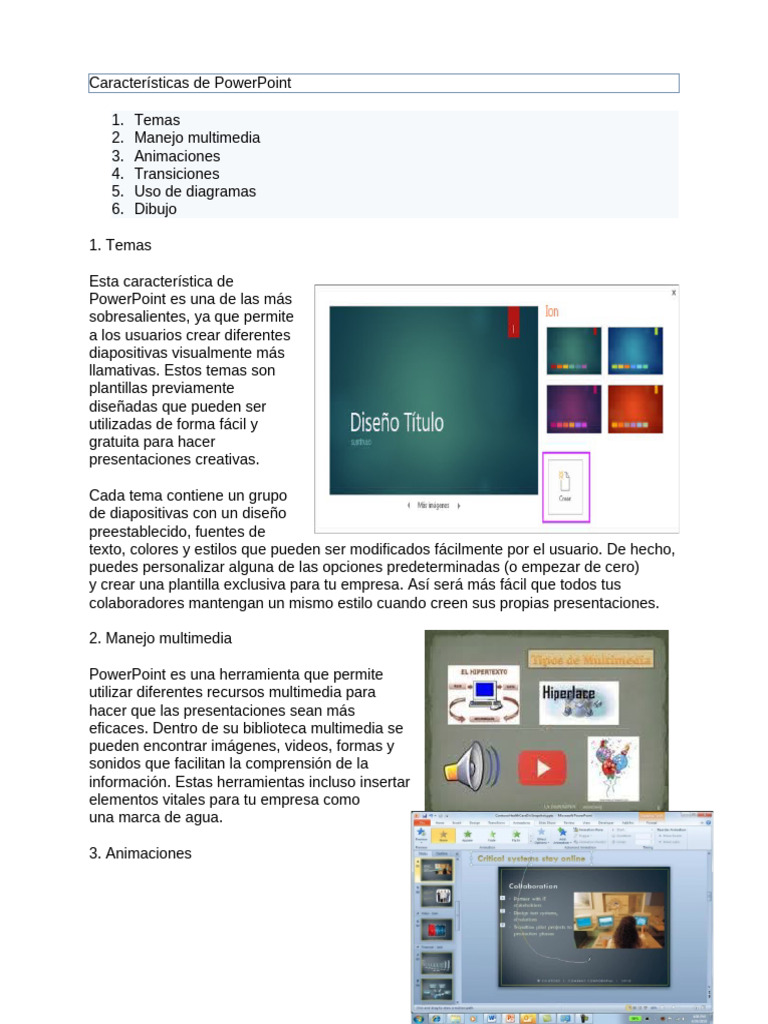 Características de PowerPoint | PDF