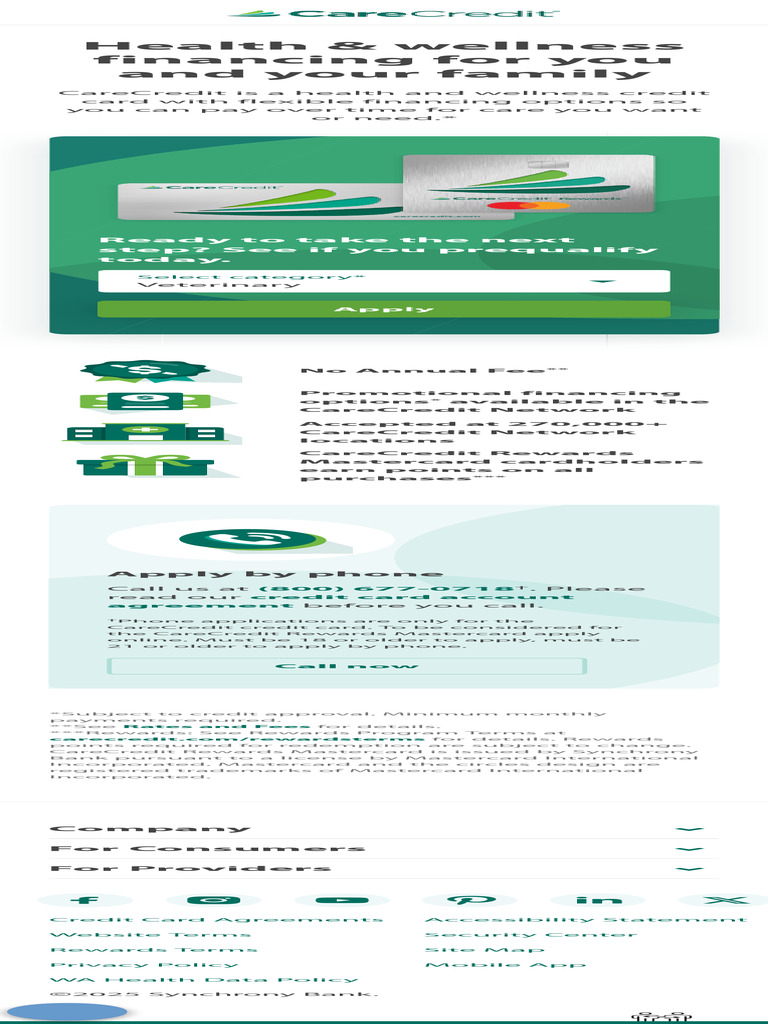 Prequalify and Apply for a CareCredit Credit Card – CareCredit | PDF