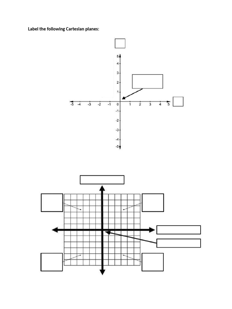 Label The Following Cartesian Planes | PDF