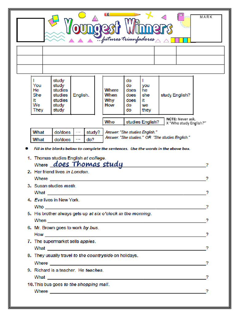 Superlative Adjectives Word Questions | PDF