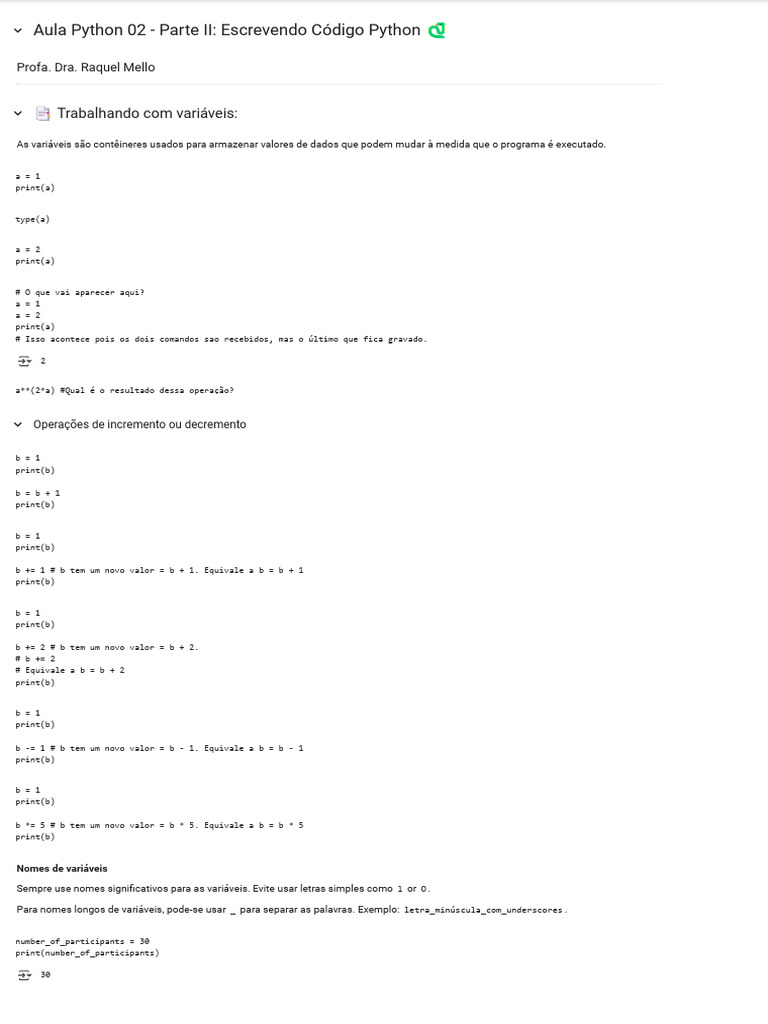 Python02 - Conceitos BÃ¡sicos - Parte2 | PDF | Área | Distância