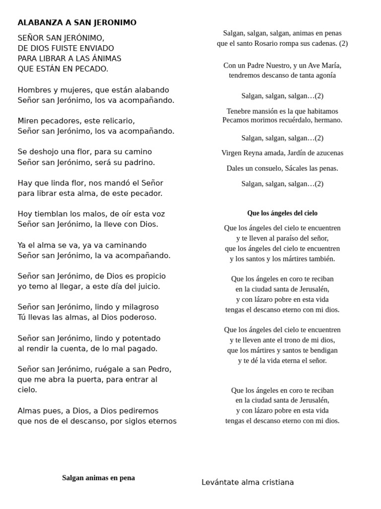 Alabanza A San Jeronimo | PDF | Pecado | Purgatorio