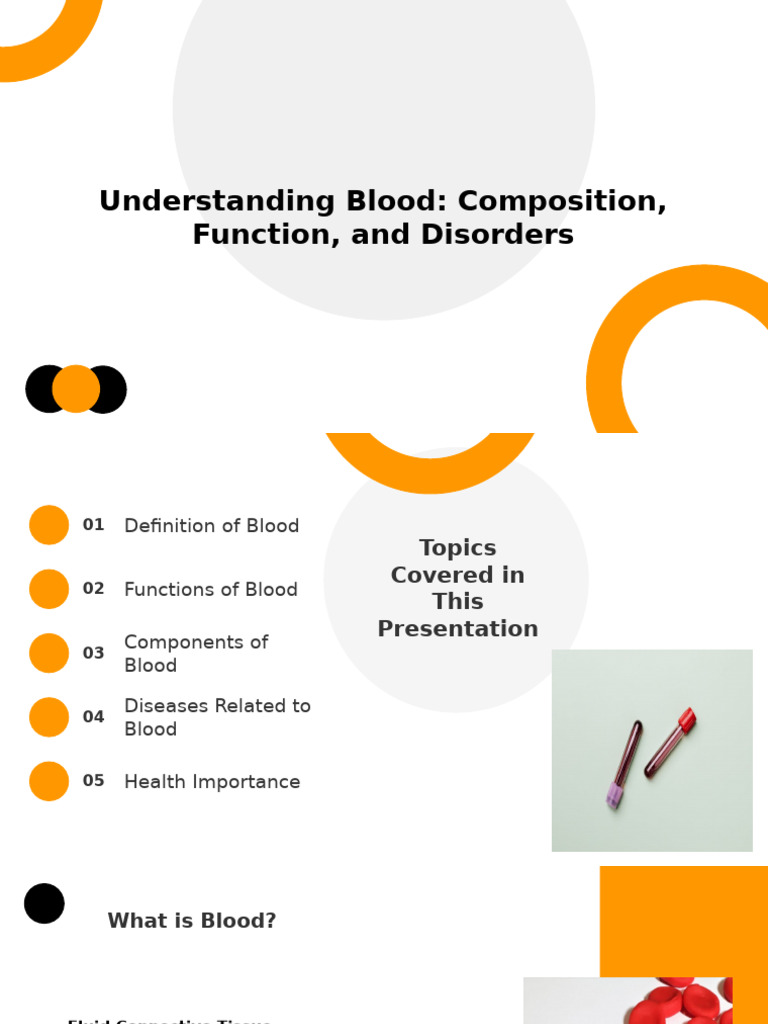 Understanding Blood: Composition, Function, and Disorders | PDF | Blood ...