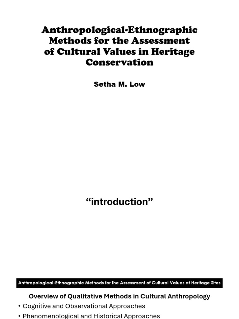Reporting For Cultural Heritage Group 2 | PDF | Methodology | Ethnography